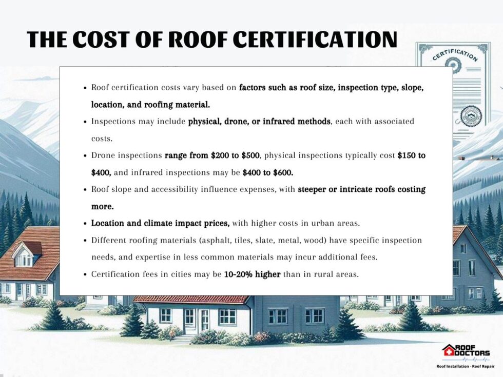 The Cost of Roof Certification and What It Includes - Roof Doctors